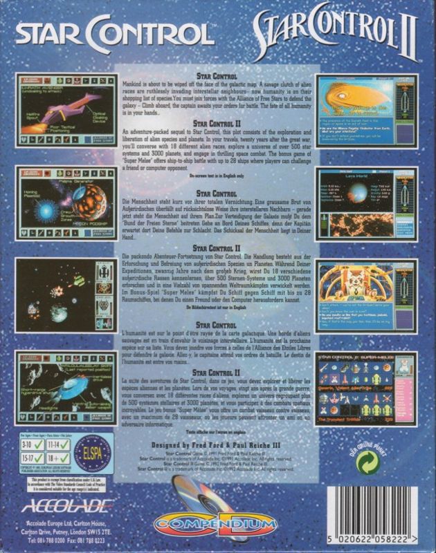 Star Control Collection cover or packaging material - MobyGames