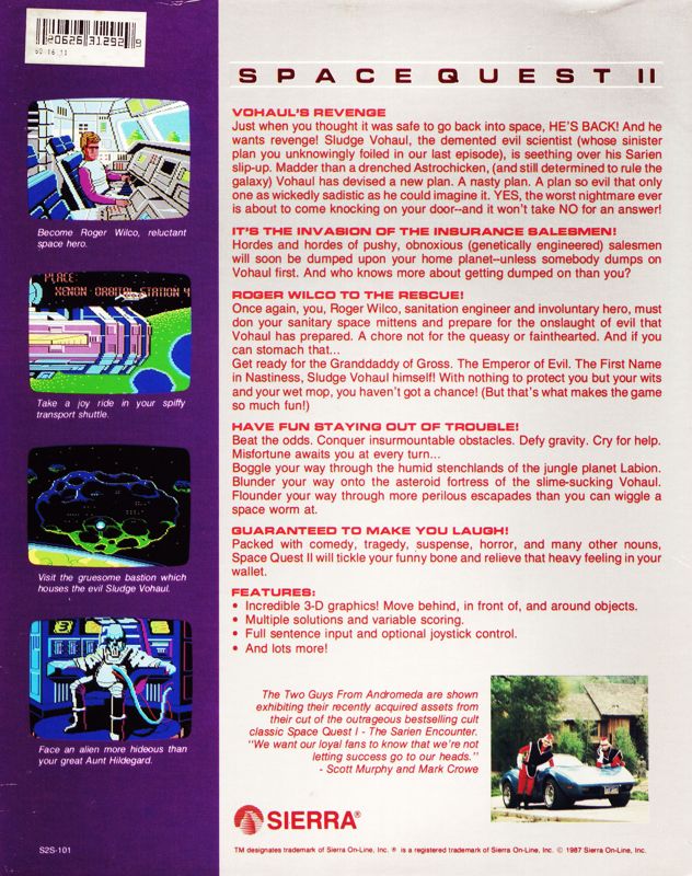 Space Quest II: Chapter II - Vohaul's Revenge cover or packaging ...
