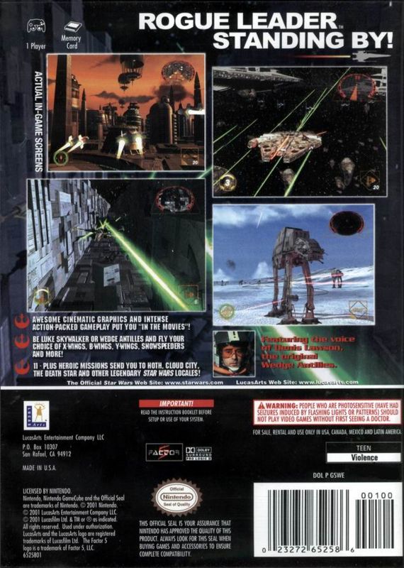 Star Wars: Rogue Squadron II - Rogue Leader cover or packaging material ...