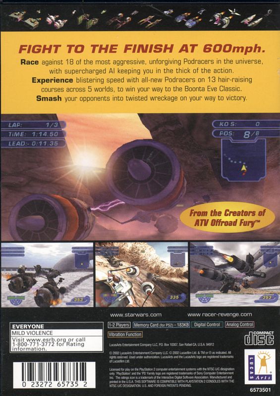 Star Wars: Racer Revenge cover or packaging material - MobyGames