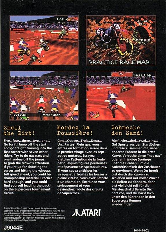 Supercross 3D cover or packaging material - MobyGames