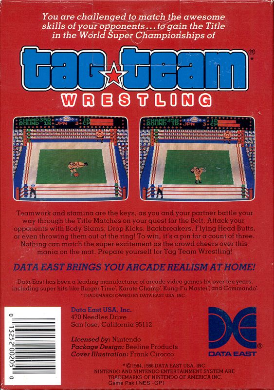 Tag Team Wrestling cover or packaging material - MobyGames