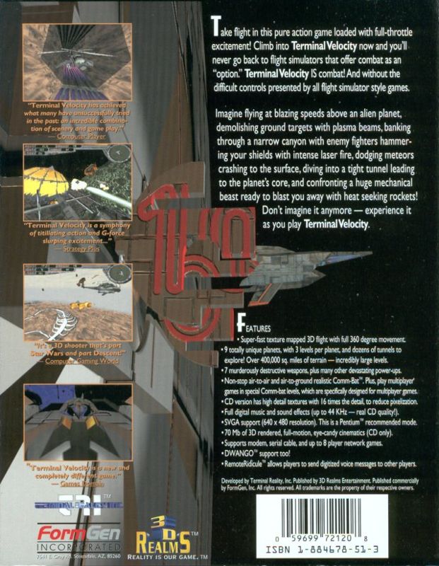 Terminal Velocity cover or packaging material - MobyGames