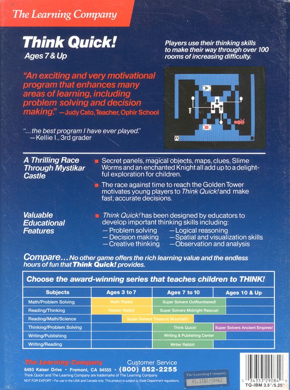 Think Quick! cover or packaging material - MobyGames