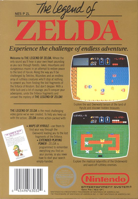 The Legend of Zelda cover or packaging material - MobyGames