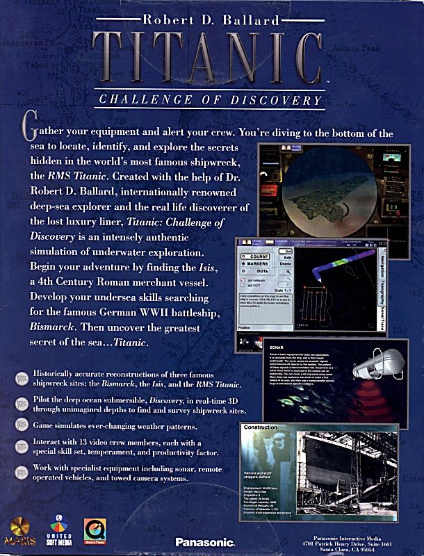Titanic: Challenge of Discovery cover or packaging material - MobyGames Titanic: Challenge of Discovery cover or packaging material - MobyGames
