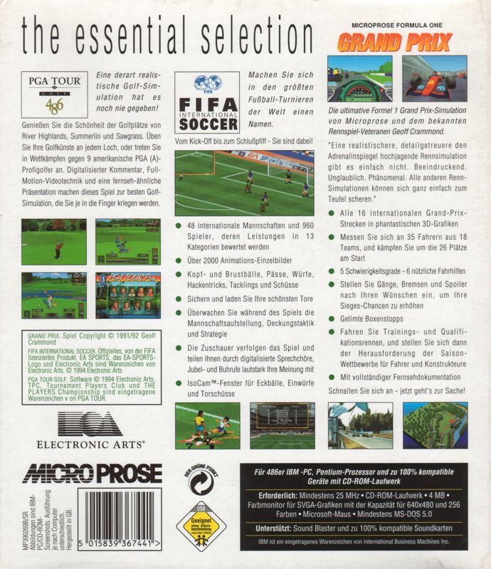 The Essential Selection: Sport cover or packaging material - MobyGames