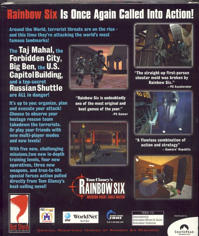 Tom Clancy's Rainbow Six: Mission Pack - Eagle Watch cover or packaging ...