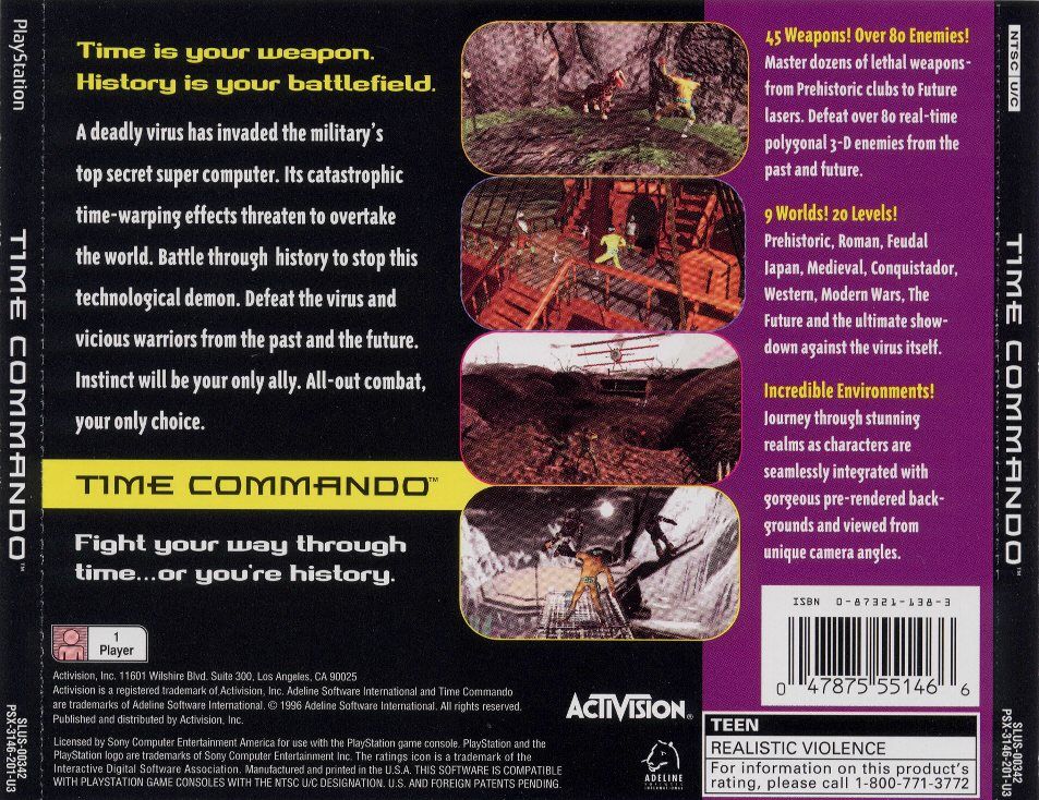 Time Commando cover or packaging material - MobyGames