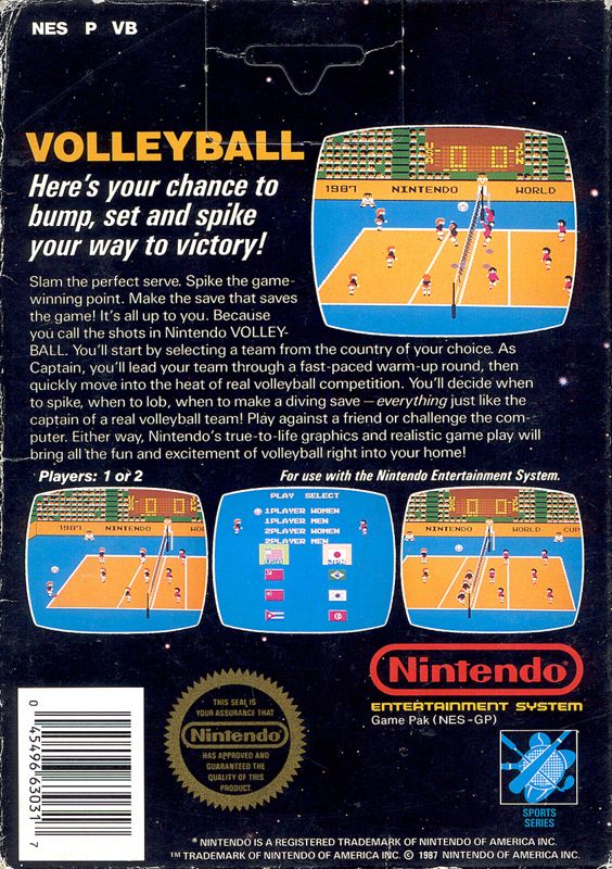Volleyball cover or packaging material - MobyGames