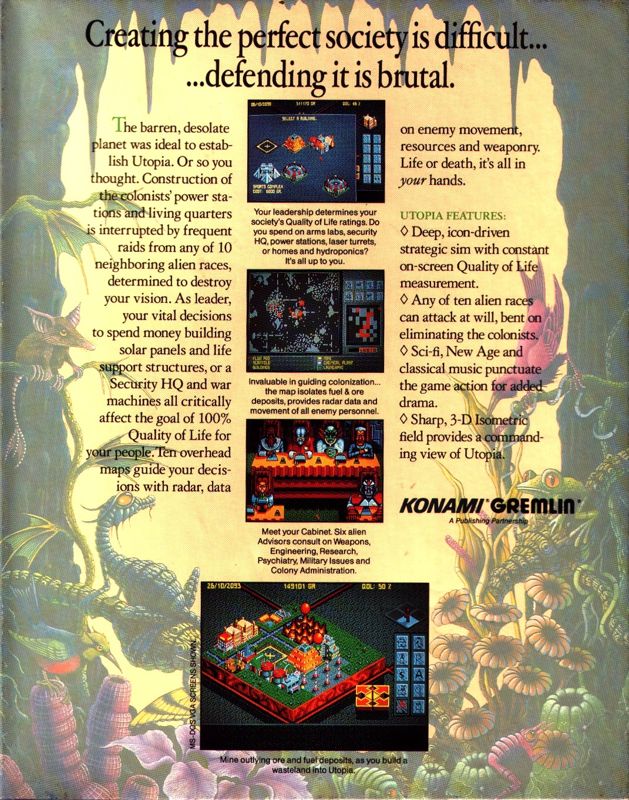 Utopia: The Creation of a Nation cover or packaging material - MobyGames