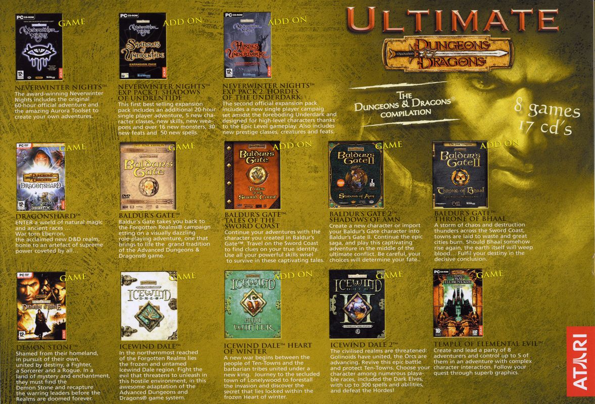 Ultimate Dungeons & Dragons cover or packaging material - MobyGames