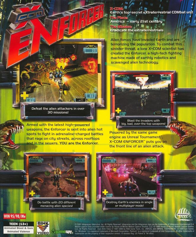 X-COM: Enforcer cover or packaging material - MobyGames