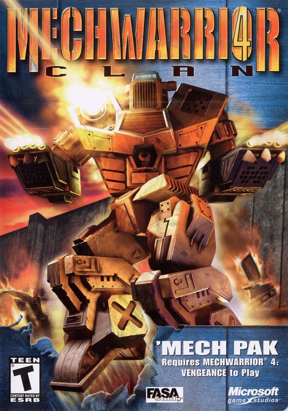 MechWarrior 4: Clan 'Mech Pak box covers - MobyGames