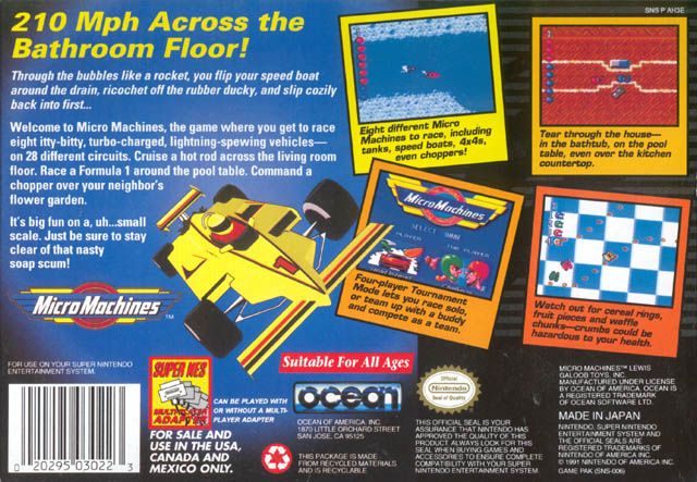 Micro Machines cover or packaging material - MobyGames