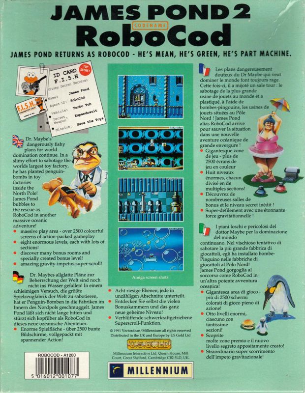 James Pond 2: Codename: RoboCod cover or packaging material - MobyGames