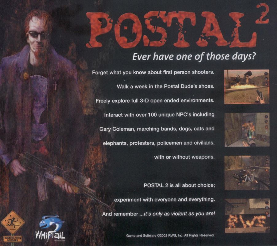 Postal² cover or packaging material - MobyGames