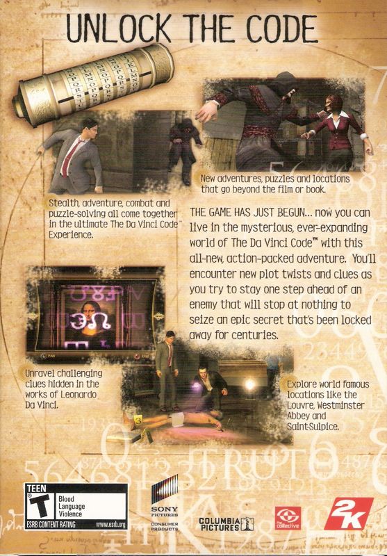 The Da Vinci Code cover or packaging material - MobyGames