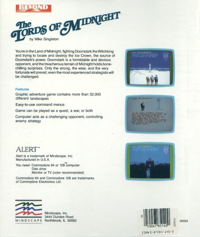 The Lords of Midnight cover or packaging material - MobyGames