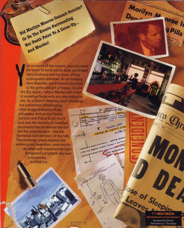 Hard Evidence: The Marilyn Monroe Files cover or packaging material ...