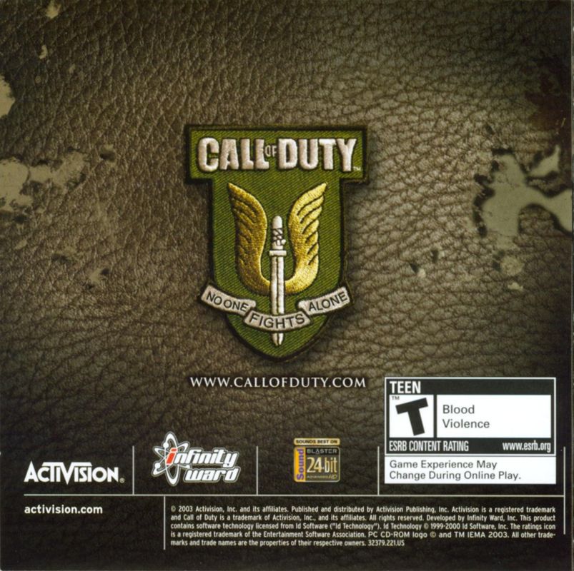 Call of Duty cover or packaging material - MobyGames