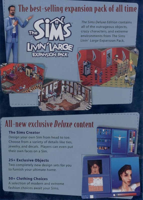 The Sims: Deluxe Edition cover or packaging material - MobyGames