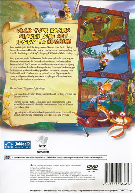 Kao the Kangaroo: Round 2 cover or packaging material - MobyGames