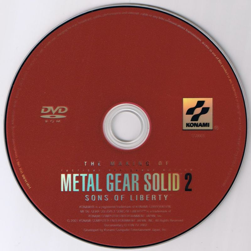 Metal Gear Solid 2: Sons of Liberty cover or packaging material - MobyGames