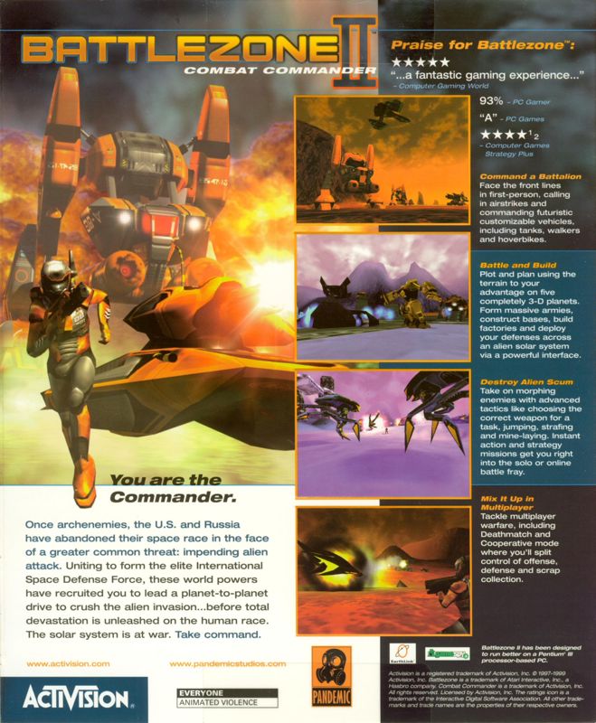 Battlezone II: Combat Commander cover or packaging material - MobyGames