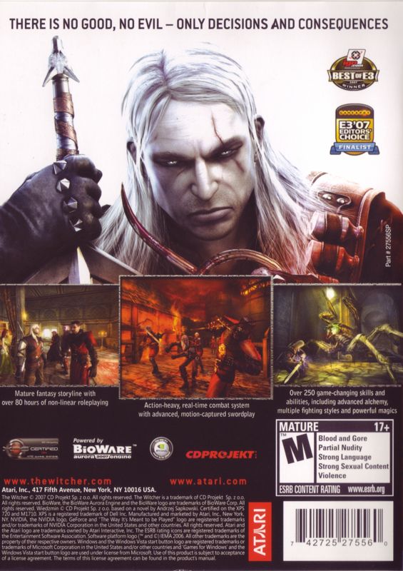 The Witcher cover or packaging material - MobyGames