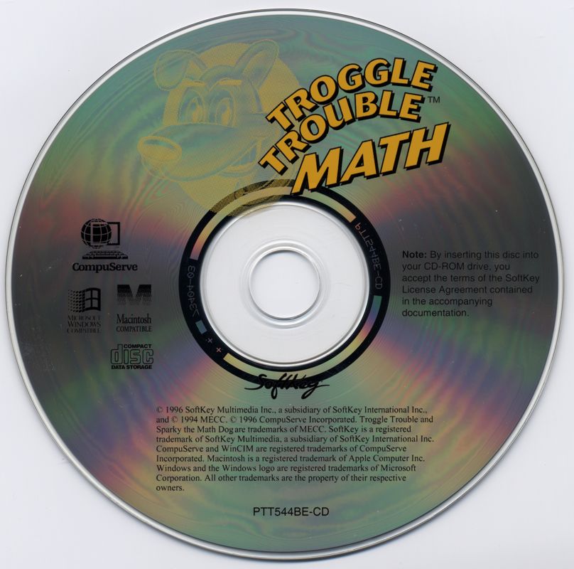 Troggle Trouble Math cover or packaging material - MobyGames