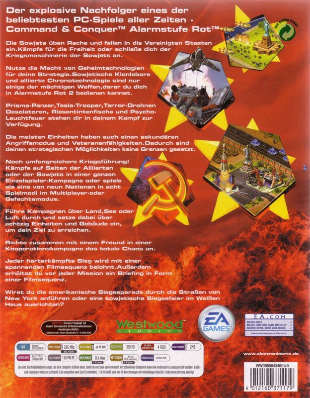 Command & Conquer: Red Alert 2 cover or packaging material - MobyGames