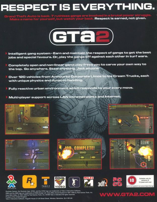 Grand Theft Auto 2 cover or packaging material - MobyGames
