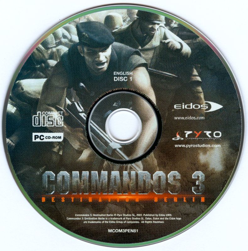 Commandos 3: Destination Berlin cover or packaging material - MobyGames