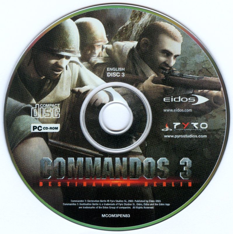 Commandos 3: Destination Berlin cover or packaging material - MobyGames