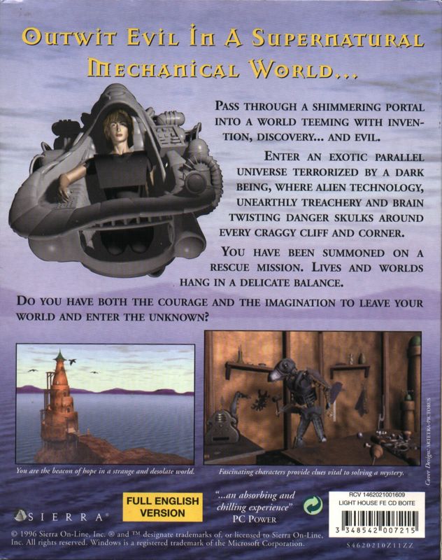 Lighthouse: The Dark Being cover or packaging material - MobyGames