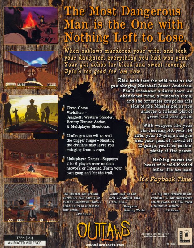 Outlaws cover or packaging material - MobyGames