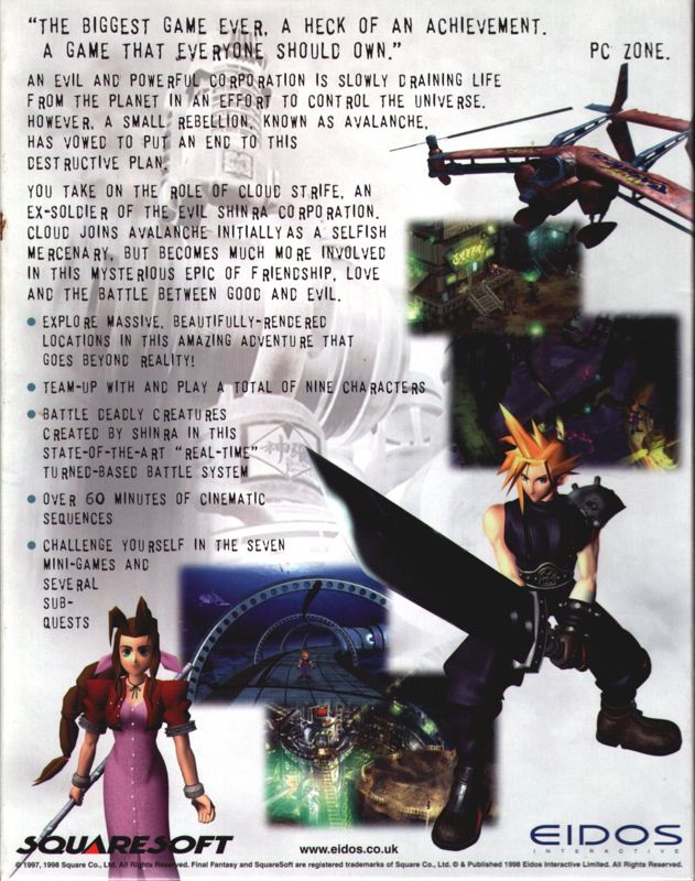 Final Fantasy VII cover or packaging material - MobyGames