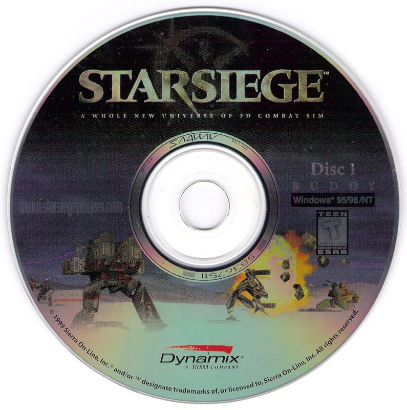 Starsiege cover or packaging material - MobyGames