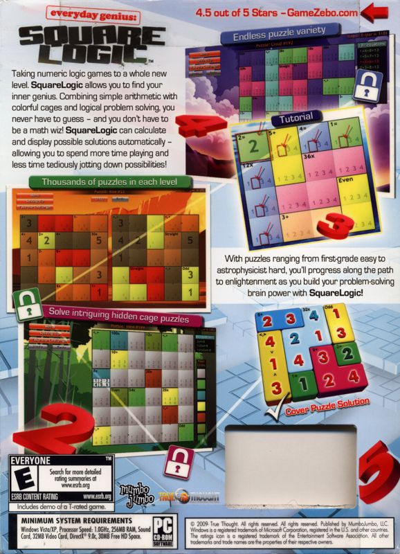 Everyday Genius: SquareLogic cover or packaging material - MobyGames