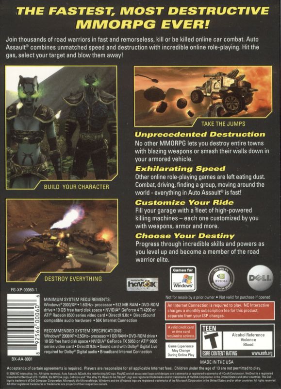 Auto Assault cover or packaging material - MobyGames