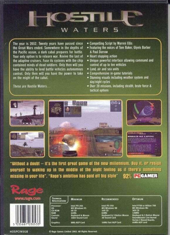 Hostile Waters: Antaeus Rising cover or packaging material - MobyGames