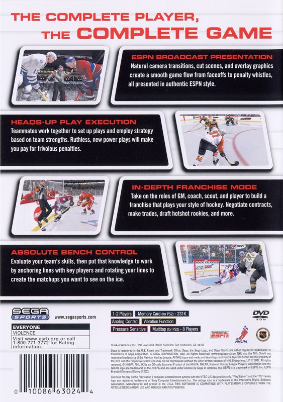 NHL 2K3 cover or packaging material - MobyGames
