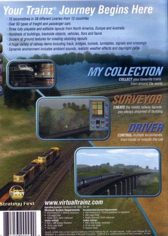 Trainz: Virtual Railroading on your PC cover or packaging material ...