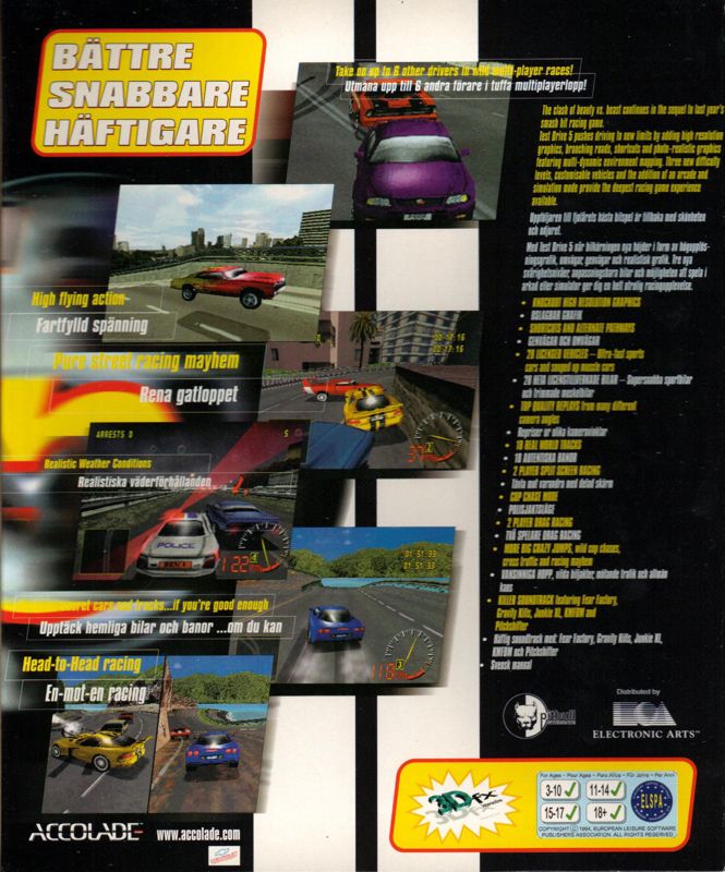 Test Drive 5 cover or packaging material - MobyGames