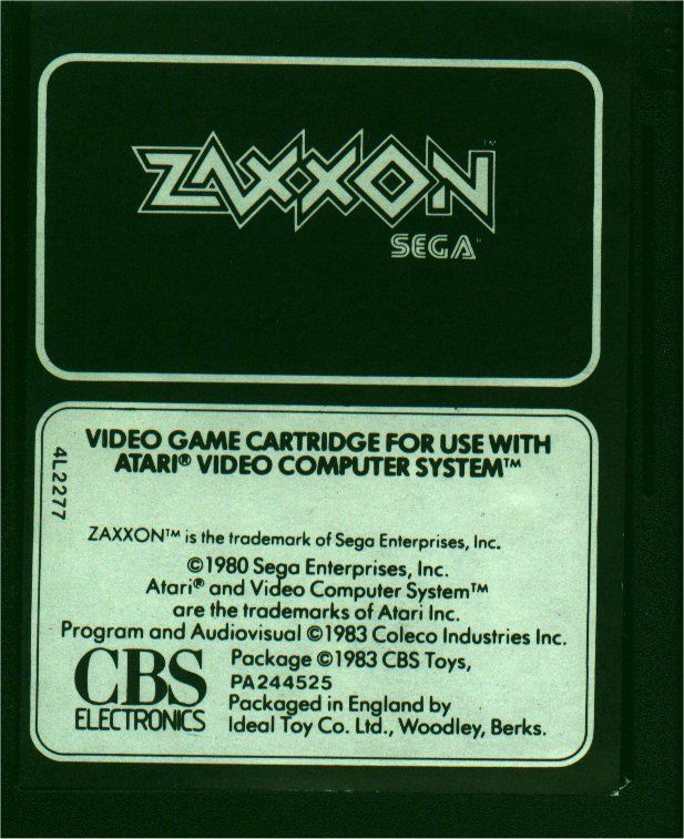 Zaxxon cover or packaging material - MobyGames