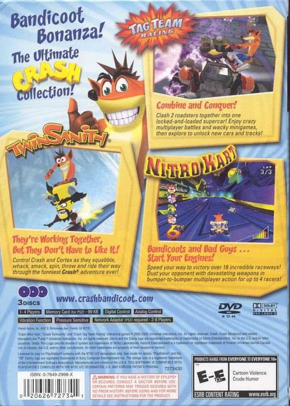 Crash Bandicoot Action Pack cover or packaging material - MobyGames