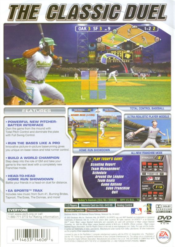 MVP Baseball 2003 cover or packaging material - MobyGames