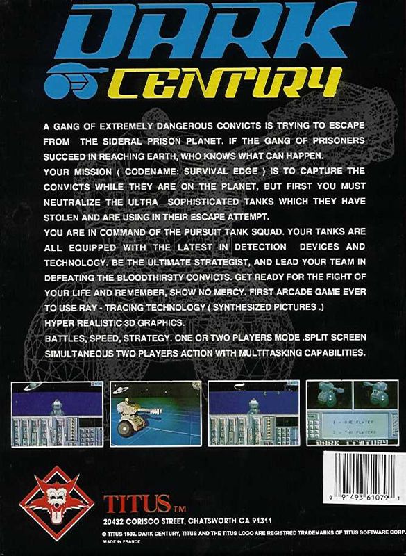 Dark Century cover or packaging material - MobyGames