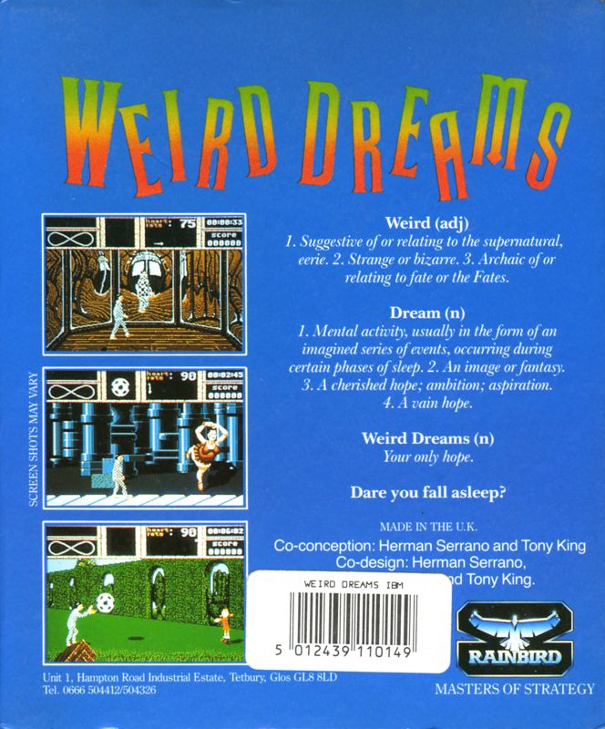 Weird Dreams cover or packaging material - MobyGames
